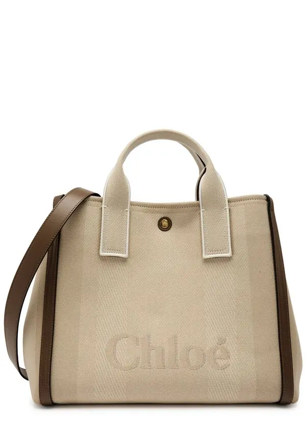 Chloé Carry Canvas Tote - Beige