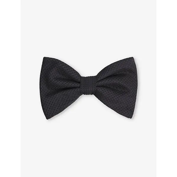 Hugo Boss Patterned Jacquard Bow Tie - Dark Blue