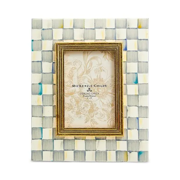 MACKENZIE-CHILDS Sterling Check 4 X 6 Frame