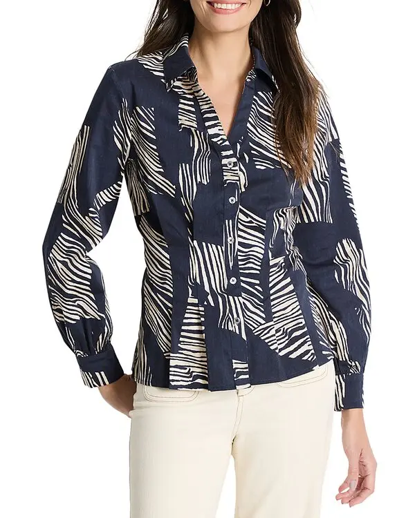 NIC+ZOE Zebra Striped Shirt