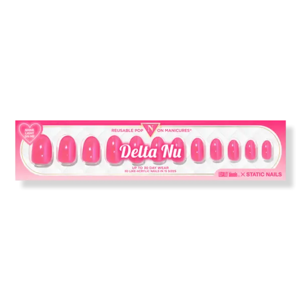 STATIC NAILS Legally Blonde X Delta Nu Reusable Pop-on Manicures