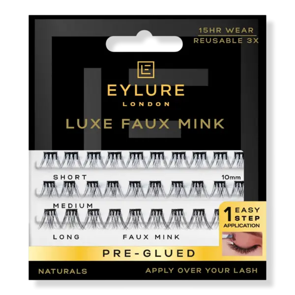 EYLURE Natural Luxe Faux Mink Pre-glued Eyelash Clusters