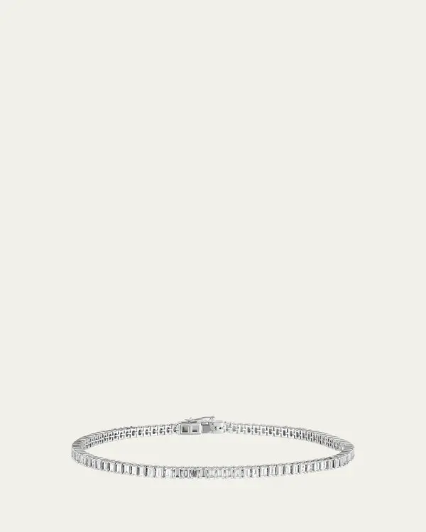 Lana Jewelry 14k White Gold Baguette Diamond Tennis Bracelet - Yg