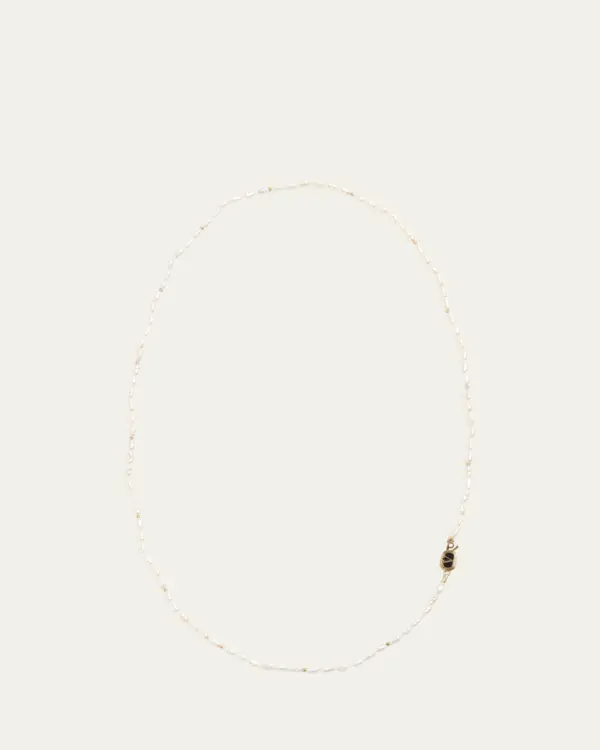 Valentino Garavani Oval Pearl Necklace - Qyl Oro Nero