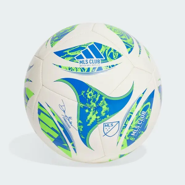 Adidas Mls 25 Club Ball - White / Green / Glow Blue