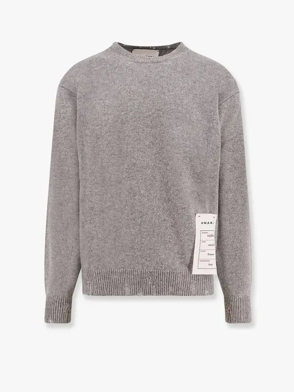 AMARANTO Wool And Cashmere Sweater With Logo