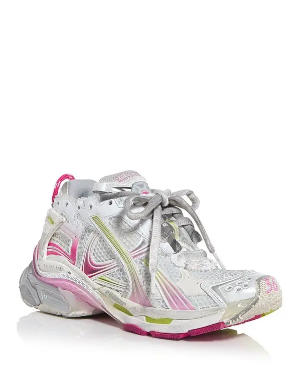 Balenciaga Runner Low Top Sneakers - Ecru Multi