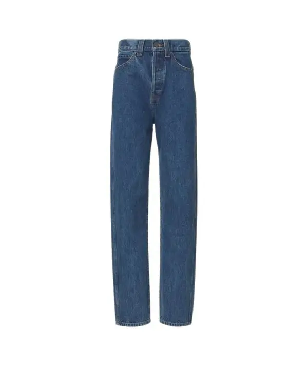 Khaite Corben High-rise Tapered Jeans - Blue