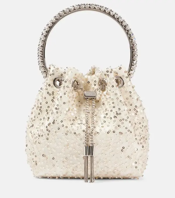 JIMMY CHOO Bon Bon Embellished Bucket Bag - Multicoloured