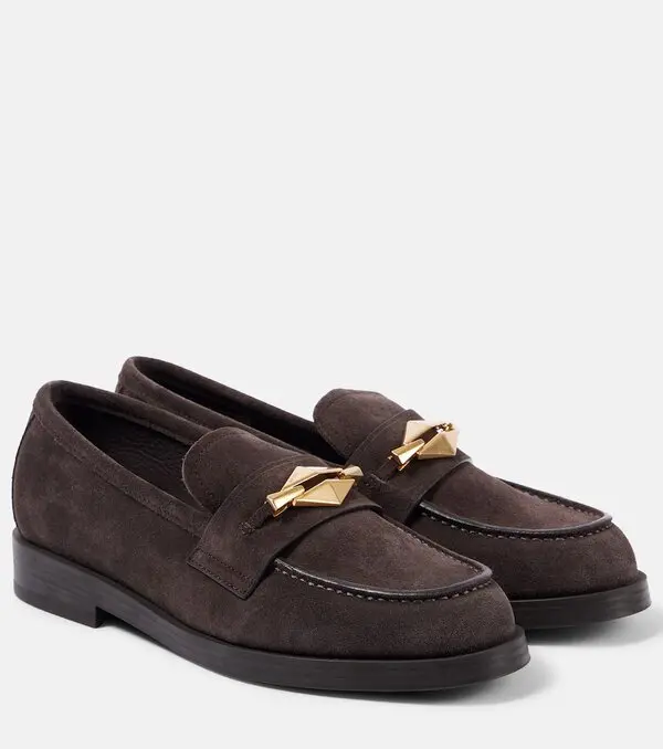 JIMMY CHOO Maddie Suede Loafers - Brown