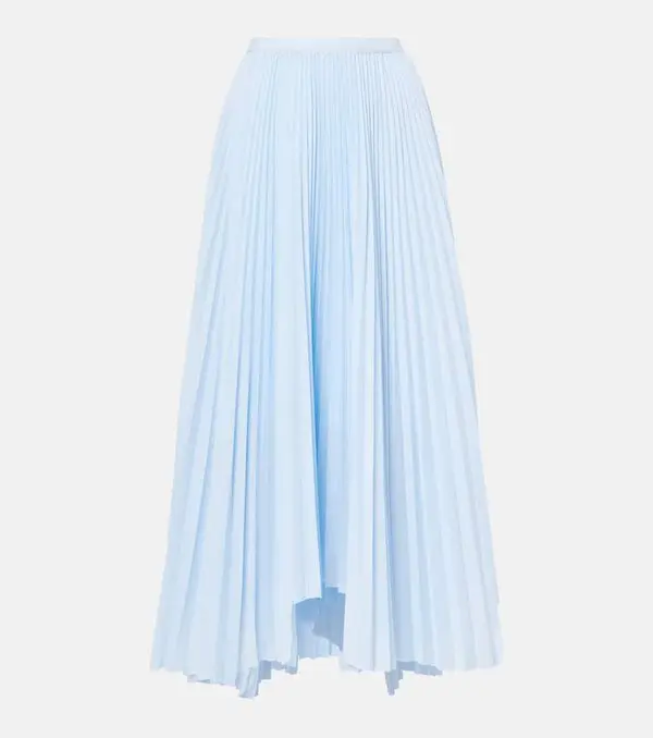 Plan C Pleated Maxi Skirt - Blue