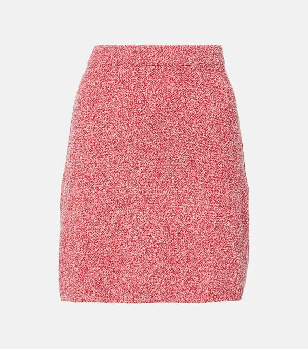 FERRAGAMO Cotton-blend Miniskirt - Red