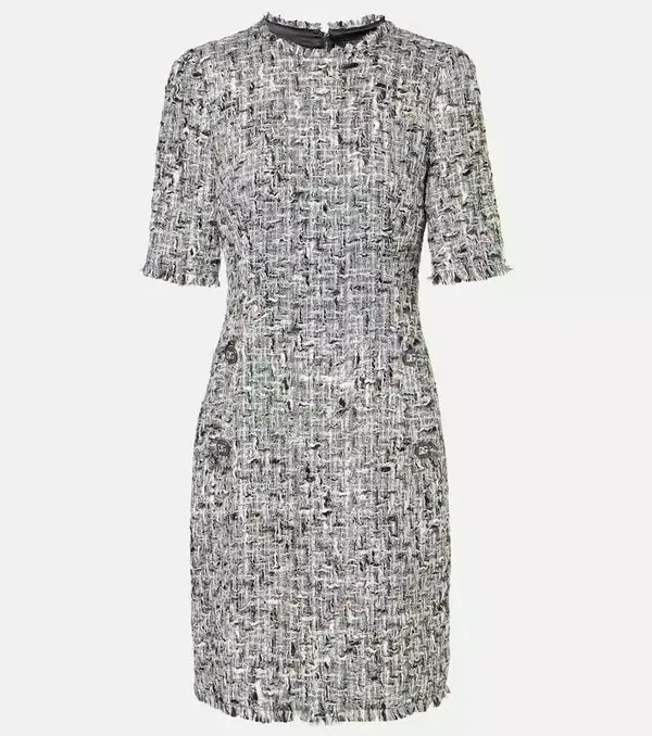 Dolce & Gabbana Dg Tweed Lamé Minidress