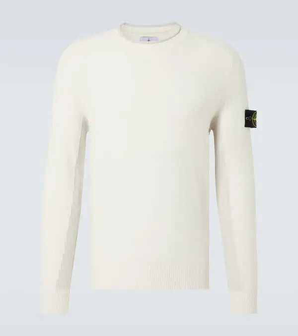 Stone Island Compass Cotton-blend Sweater - White