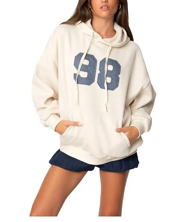 EDIKTED 98 Oversized Hoodie - Cream