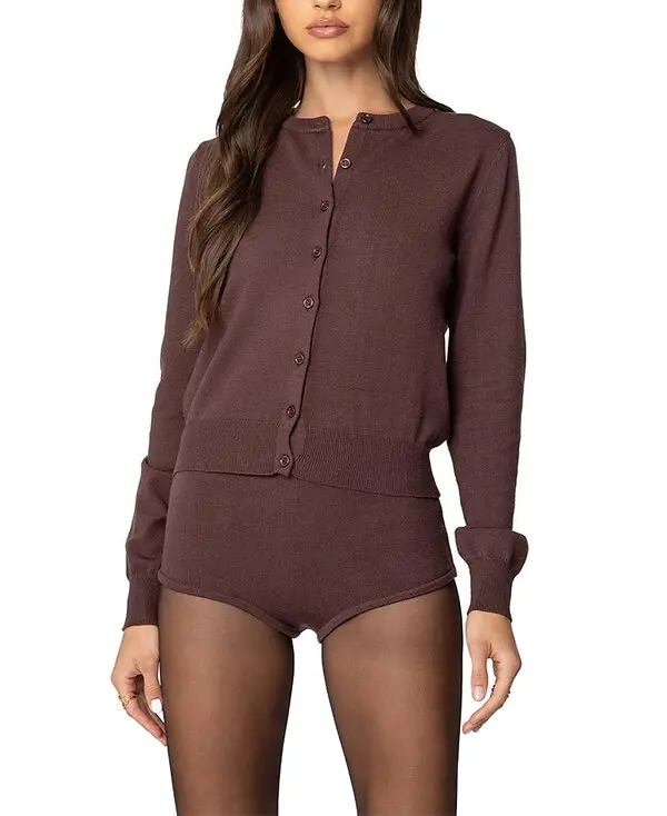 EDIKTED Ashlin Button Up Knit Cardigan