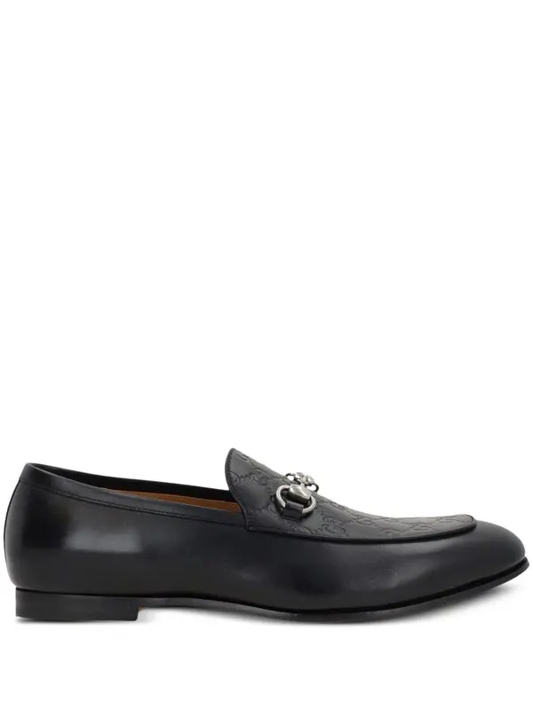Gucci Horsebit-plaque Loafers - Black