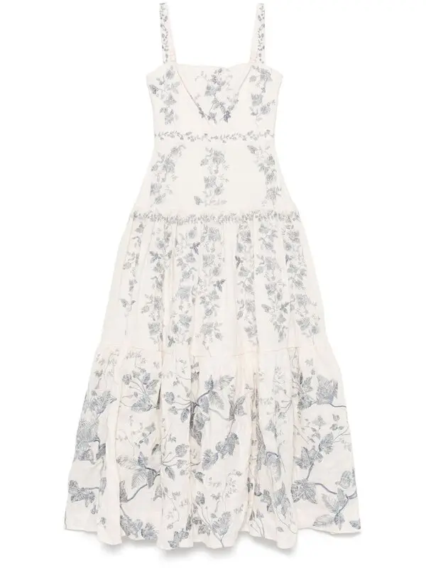 Agua Bendita Lima Bougainvillea Maxi Dress