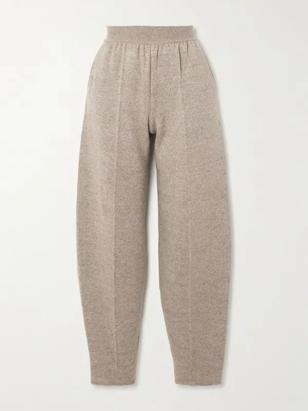 Loro Piana Linen And Cashmere-blend Tapered Pants - Neutrals