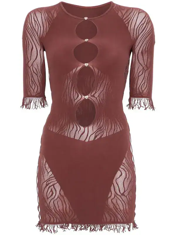 Poster Girl Miranda Mini Dress In Brown - 15% Off | Editorialist