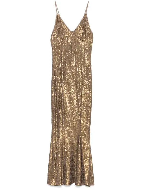 Norma Kamali Fishtail Slip Midi Dress