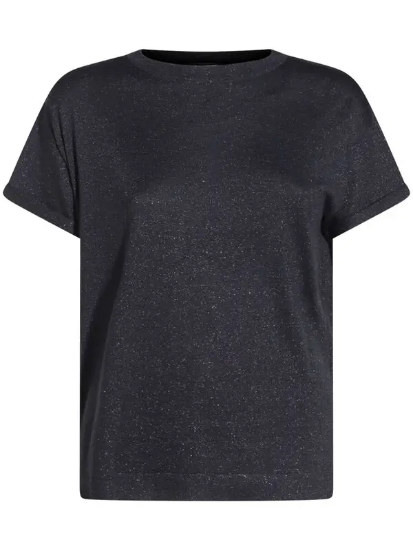 Brunello Cucinelli Lurex T-shirt - Blue