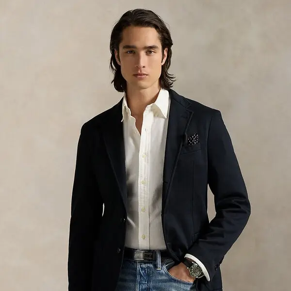 Ralph Lauren Polo Soft Tailored Knit Mesh Suit Jacket - Polo Black