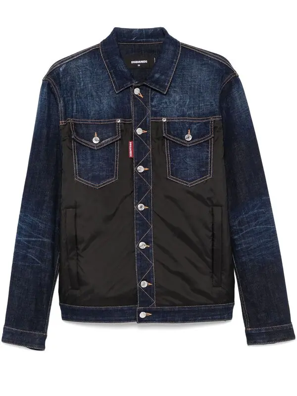 Dsquared2 Denim Puffer Jacket - Blue