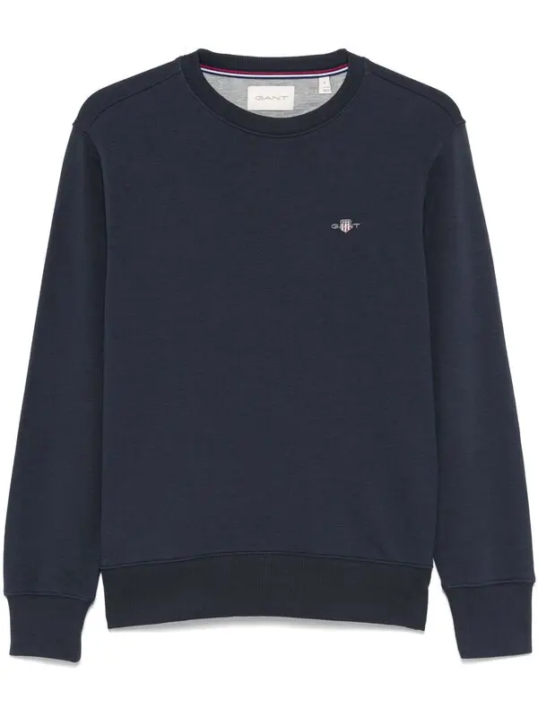 Gant Shield-motif Crewneck Sweatshirt - Blue