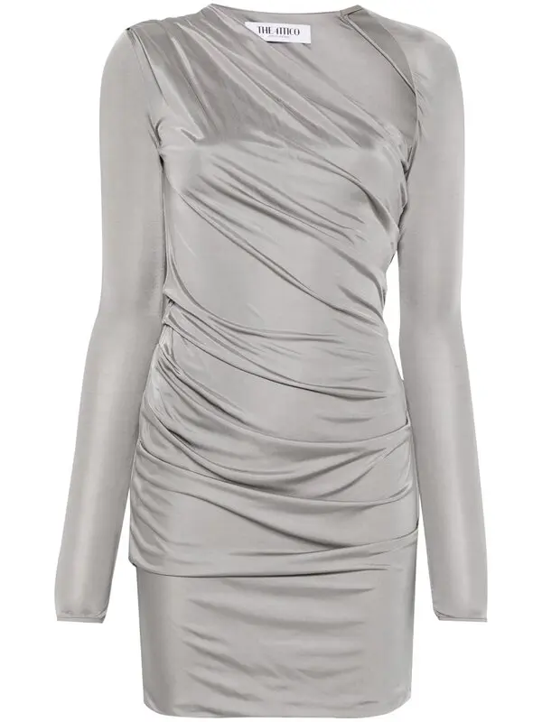Attico Draped Mini Dress - Grey