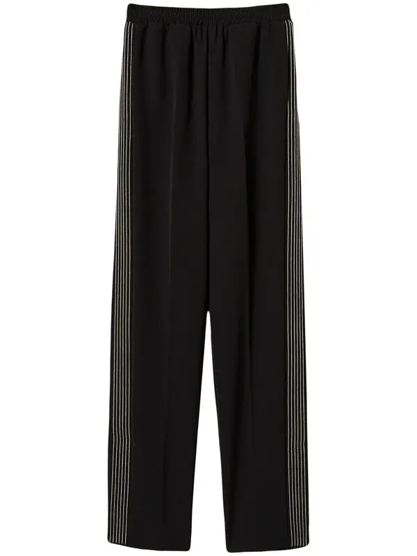 TWINSET Embroidered Crêpe Track Pants