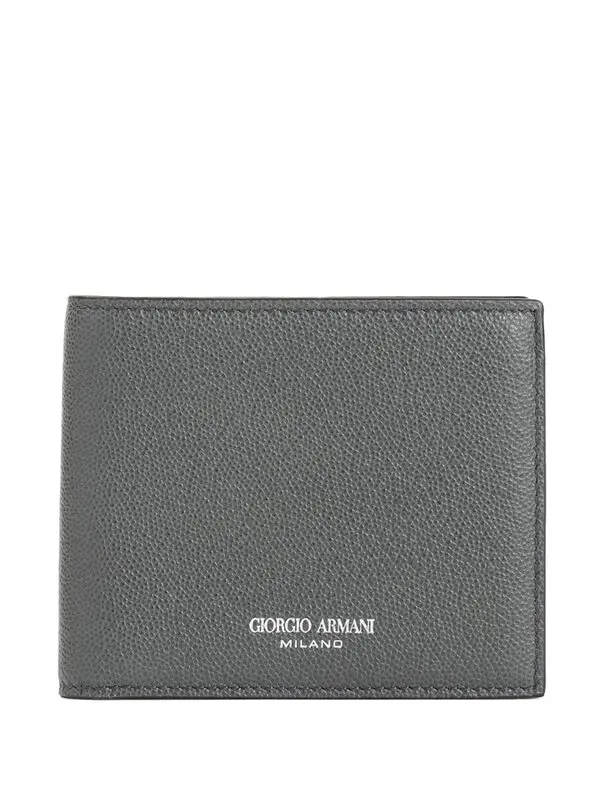 Giorgio Armani Leather Wallet - Grey