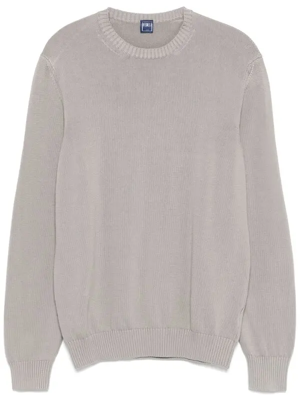 Fedeli Organic-cotton Sweater - Grey