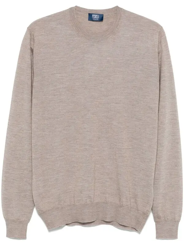 Fedeli Fine-knit Pullover Sweater - Neutrals