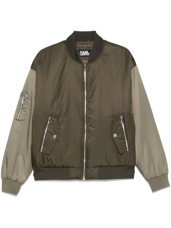 Karl Lagerfeld Two-tone Bomber Jacket