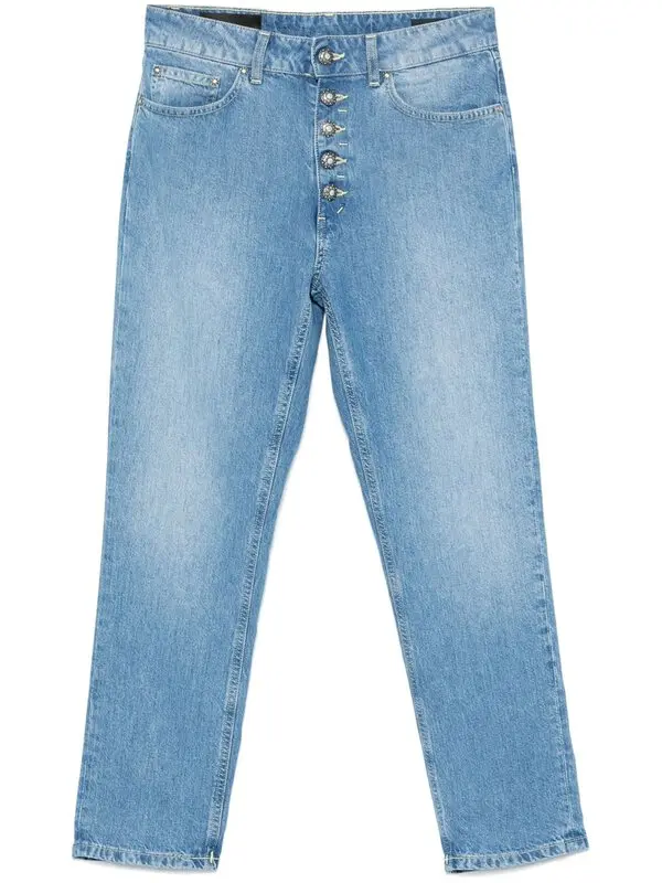 DONDUP Light Wash Straight Leg Jeans