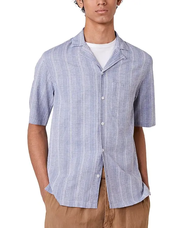 Officine Générale Luis Chambray Striped Shirt
