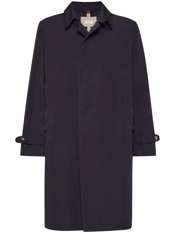 Brunello Cucinelli Single-breasted Trenchcoat - Blue