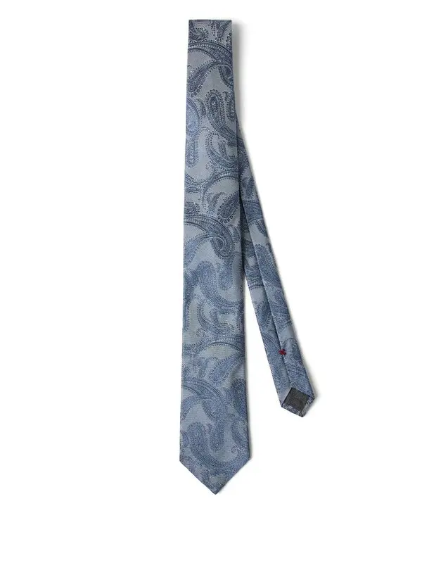 Brunello Cucinelli Paisley Tie - Blue