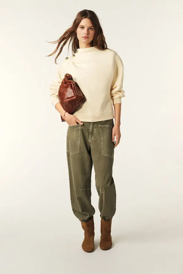 Ba&sh Robbie Cotton-blend Sweatshirt - White