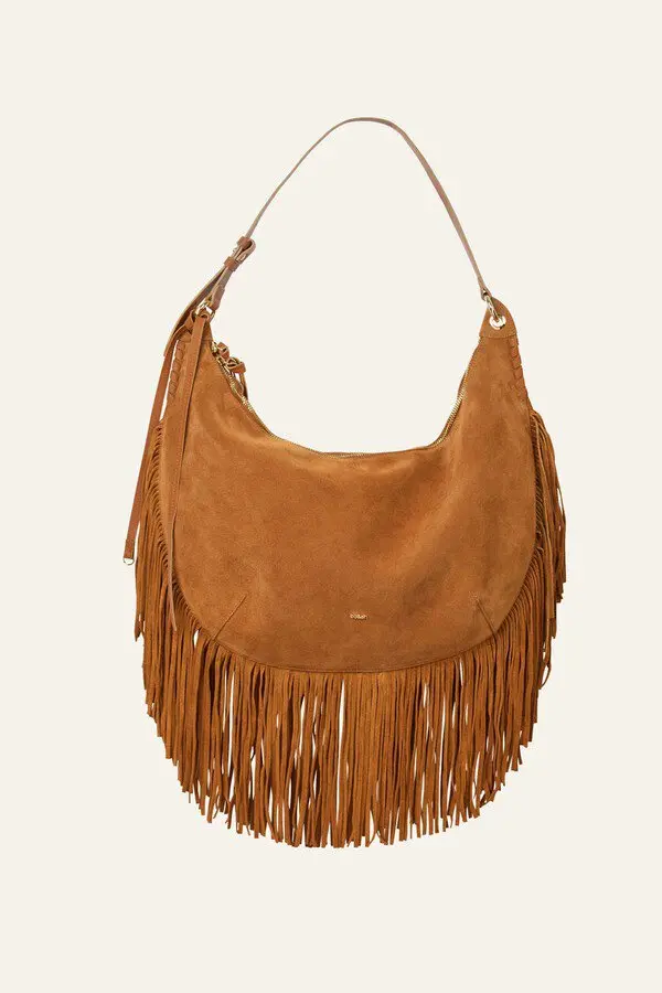 Ba&sh Swing Fringed Leather Bag