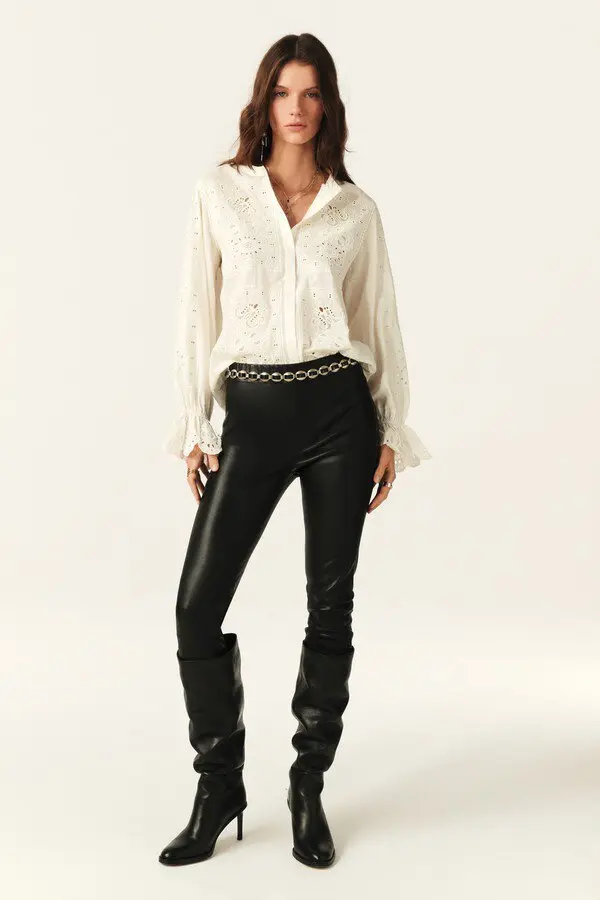 Ba&sh Soraya Puff Sleeve Blouse - White