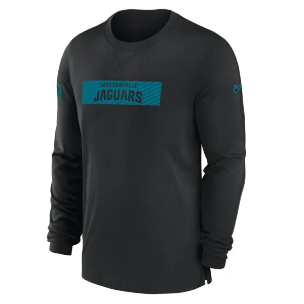 Nike Jacksonville Jaguars Sideline Player Team Issue Dri-fit Long-sleeve Top - Black
