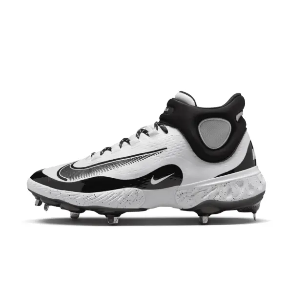 Nike Alpha Huarache Elite 4 Mid Baseball Cleats - White