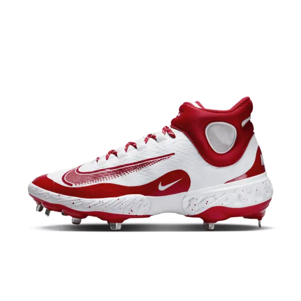 Nike Alpha Huarache Elite 4 Mid Baseball Cleats - White