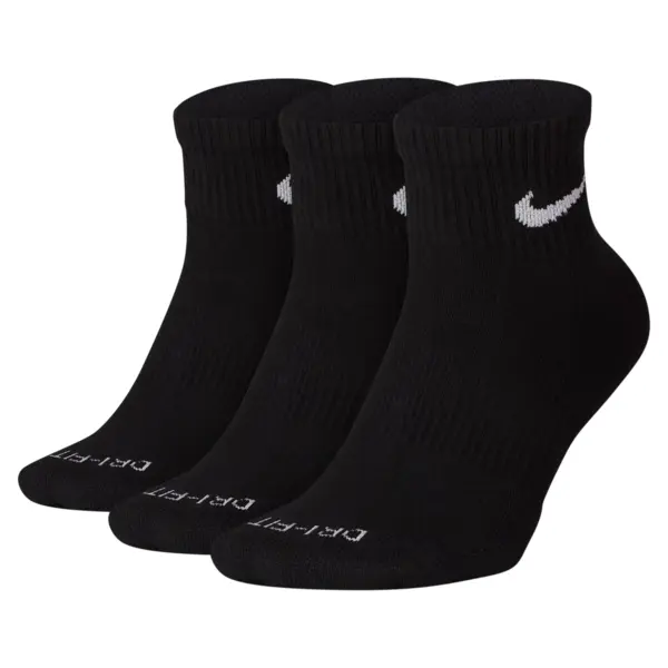 Nike Everyday Plus Cushioned Training Ankle Socks - Black