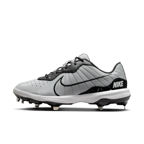 Nike Alpha Huarache Varsity 4 Low Baseball Cleats - Grey