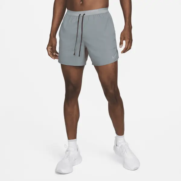 Nike Stride Dri-fit 5" Brief-lined Running Shorts - Grey