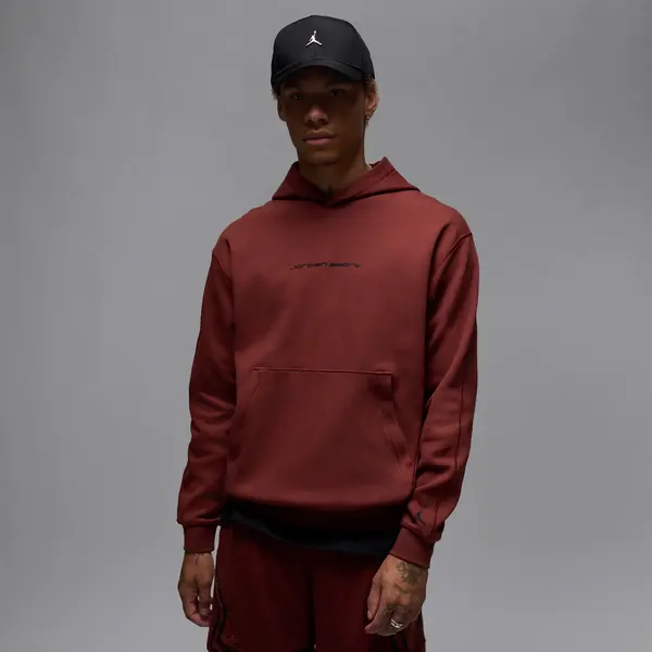 JORDAN Sport Hoop Fleece Dri-fit Pullover Hoodie - Brown
