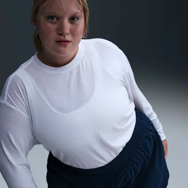 Nike One Relaxed Dri-fit Long-sleeve Top - White
